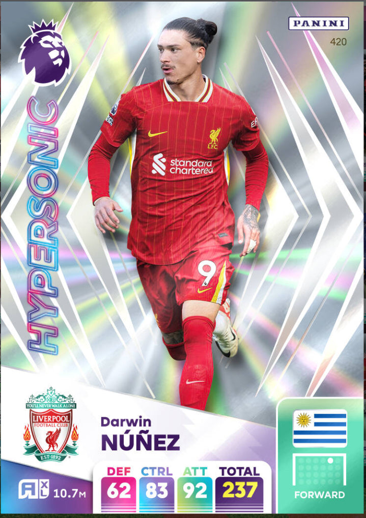 Panini Adrenalyn XL 2024/25 - 420 - Darwin Núnez - Hypersonic ...