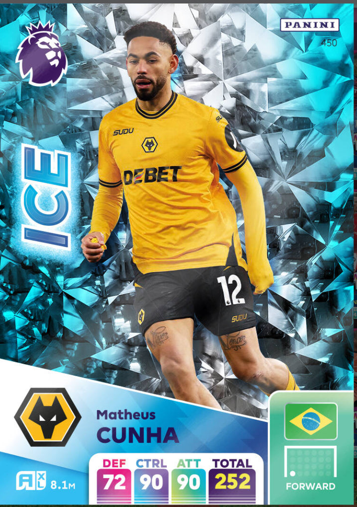 Panini Adrenalyn XL 2024/25 - 450 - Matheus Cunha - Ice – Complete My ...