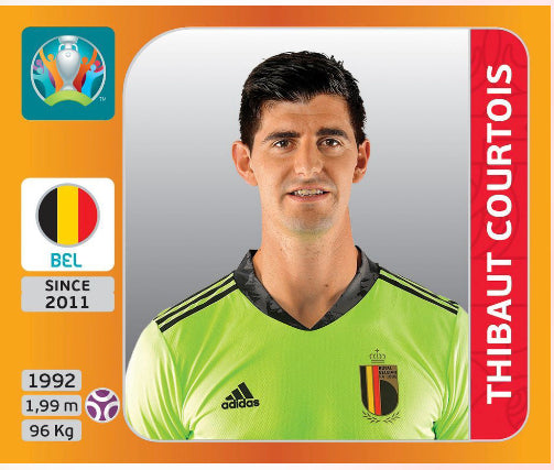 Euro 2020 - 124 - Thibaut Courtois – Complete My Sticker Album