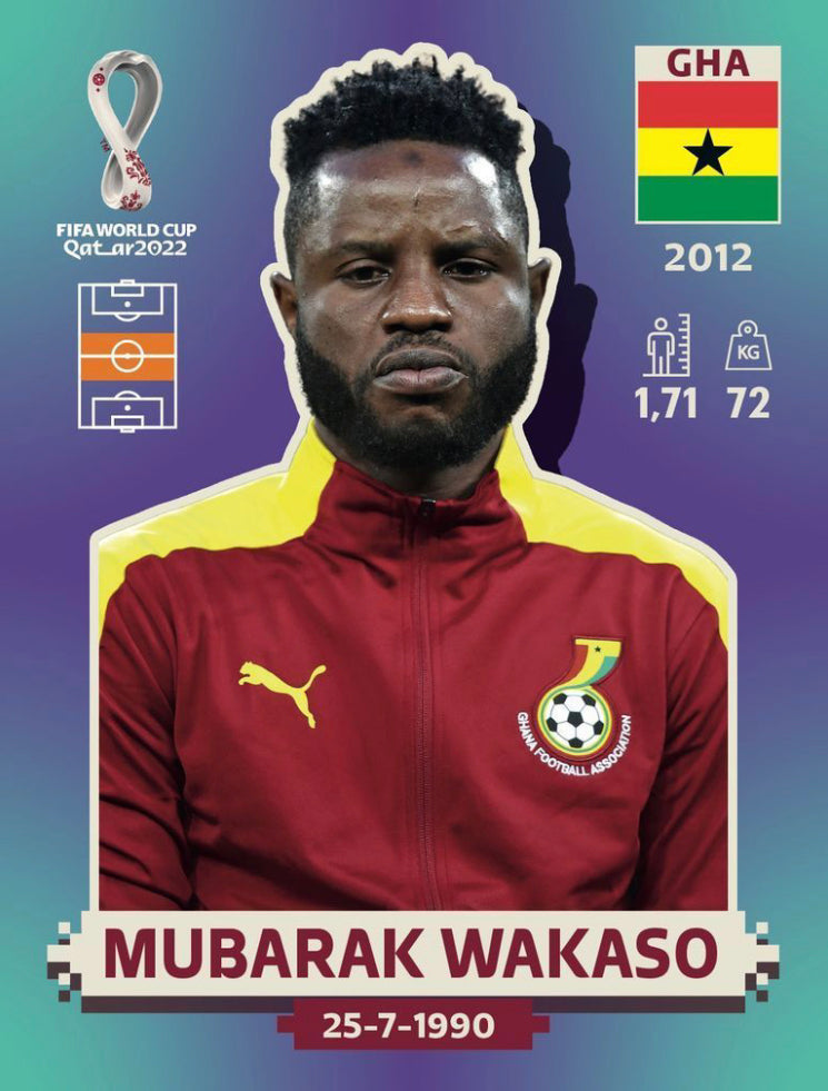Panini World Cup 2022 Stickers - GHA 015 - Mubarak Wakaso – Complete My ... Panini World Cup 2022 Stickers - GHA 015 - Mubarak Wakaso – Complete My ...