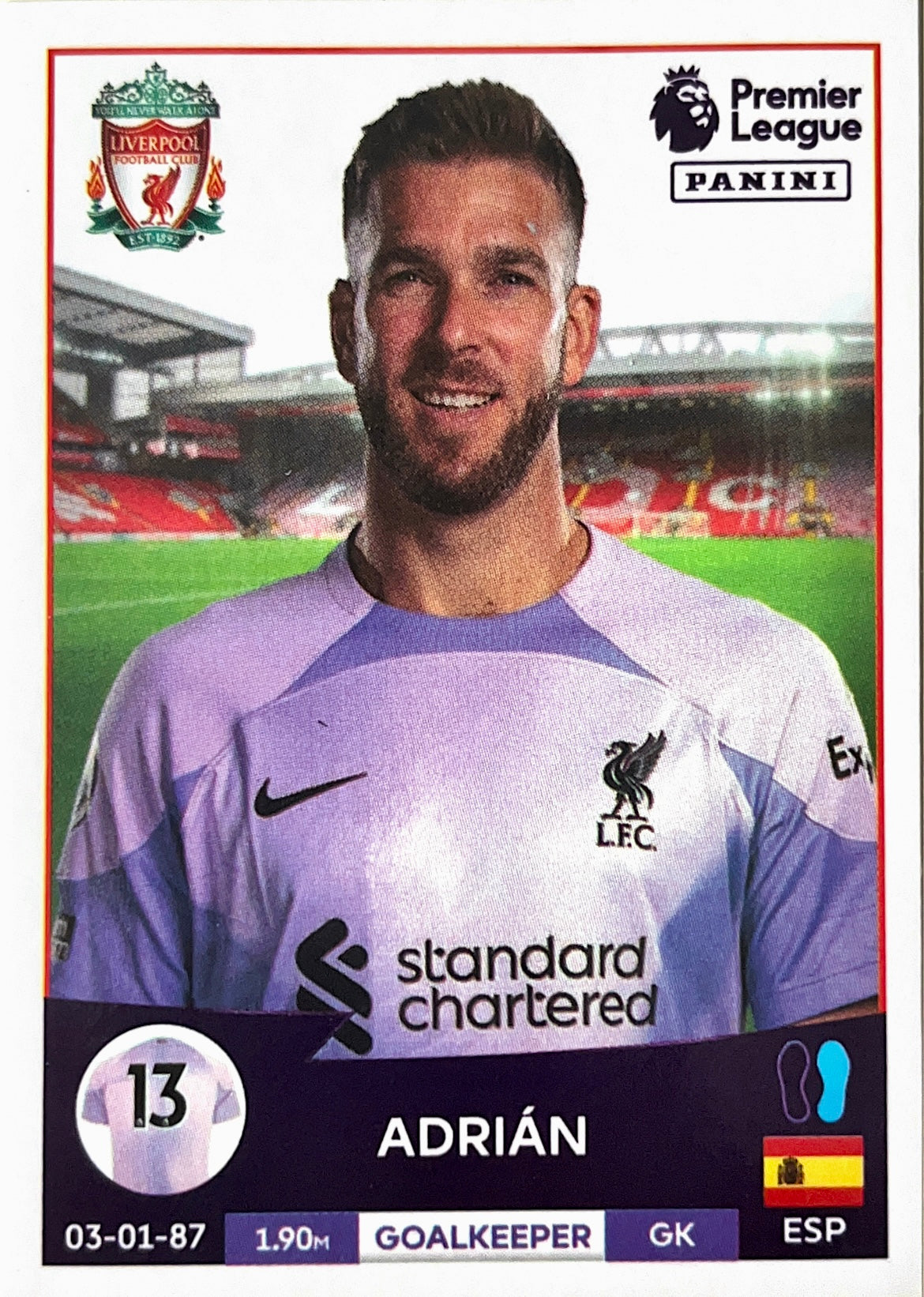 Premier League 2023 - 378 - Adrián – Complete My Sticker Album