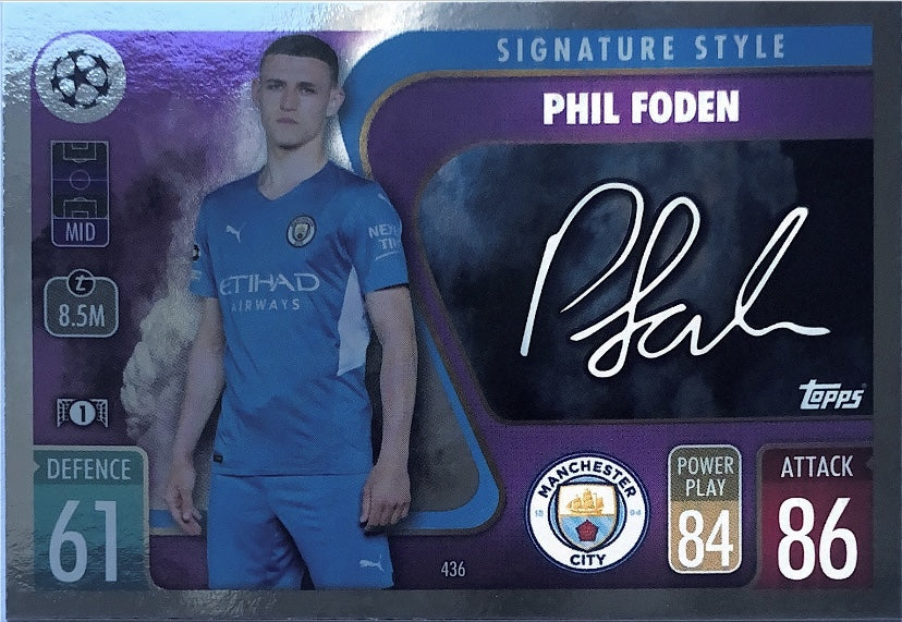 Topps Match Attax 2021/22 - 436 - Phil Foden - Signature Style ...