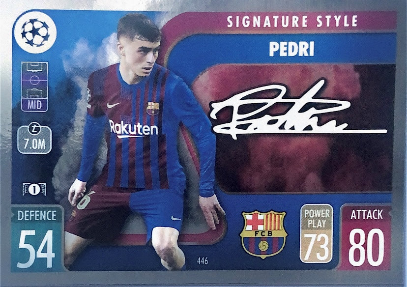Topps Match Attax 2021/22 - 446 - Pedri - Signature Style – Complete My ...